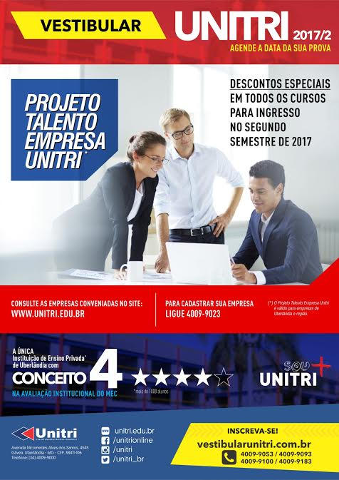 Unitri oferece oportunidade para quem precisa cursar universidade com ...